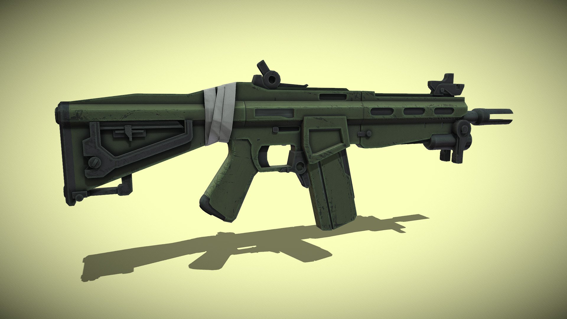 Assault Rifle - Scrap Gun - Download Free 3D model by Thomas_Crozelon ...