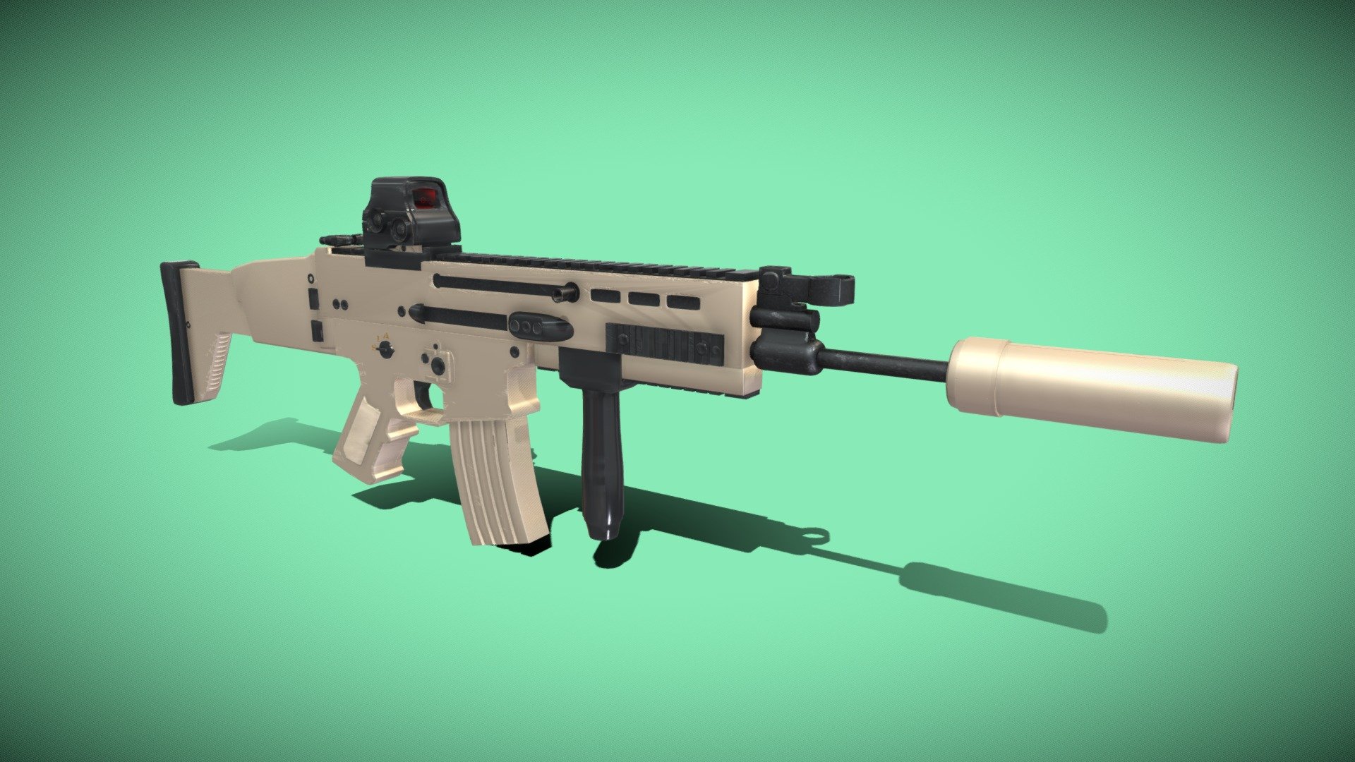 The FN SCAR-H - 3D model by MeteK [03cd273] - Sketchfab