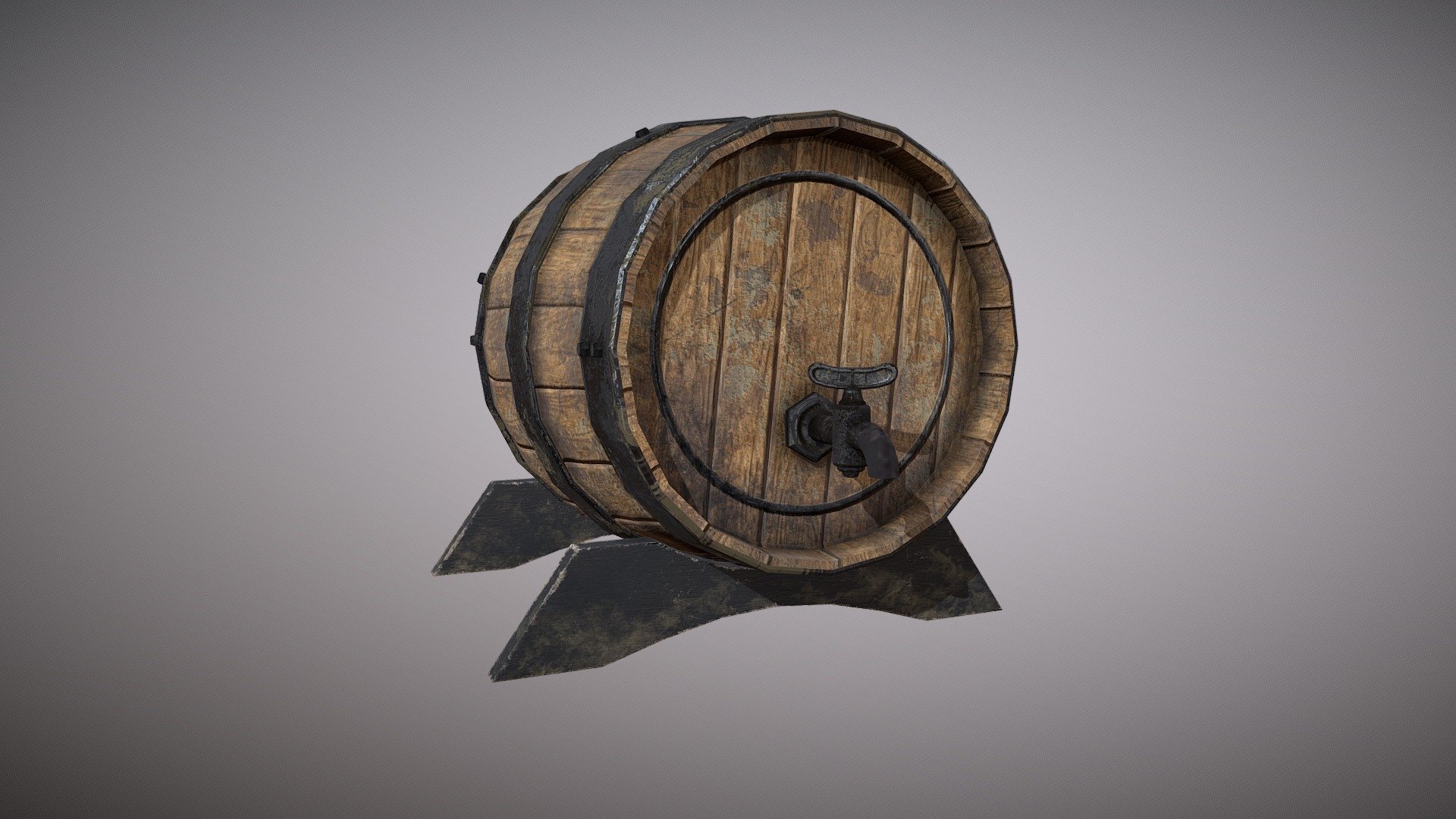 OLD BARREL - 3D model by maudecote12 [03cf20f] - Sketchfab