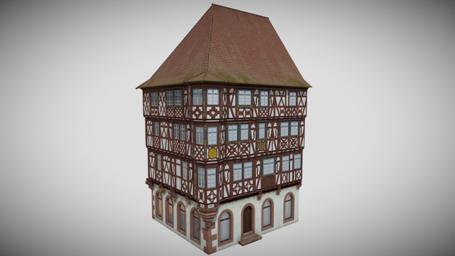 Half-timbered House, Mosbach, Germany - 3D model by Titan (@titanGD ...
