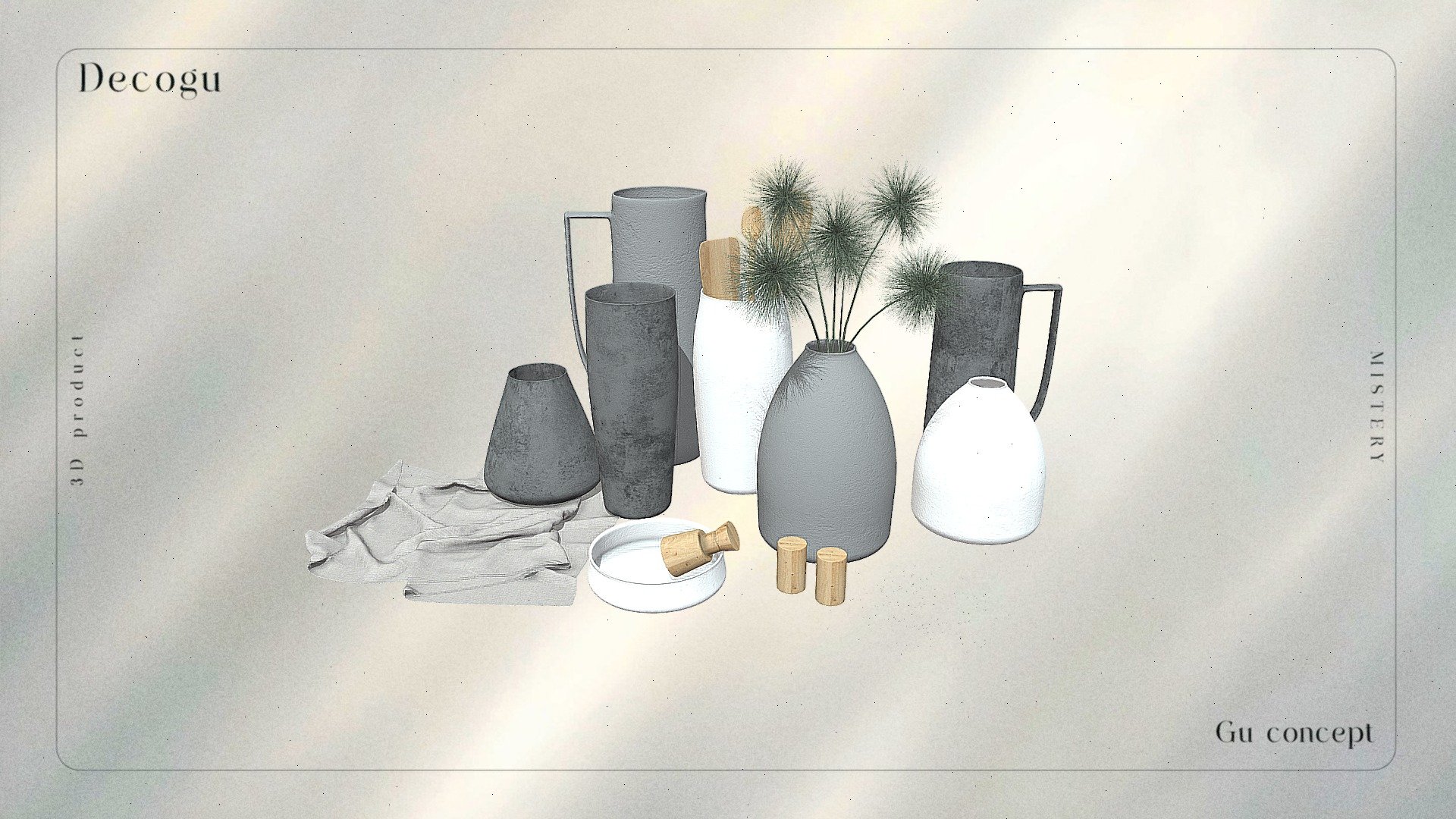 Modern Ceramic Decor Set - 3D model by Tom Au (@trietau) [03d02ed ...