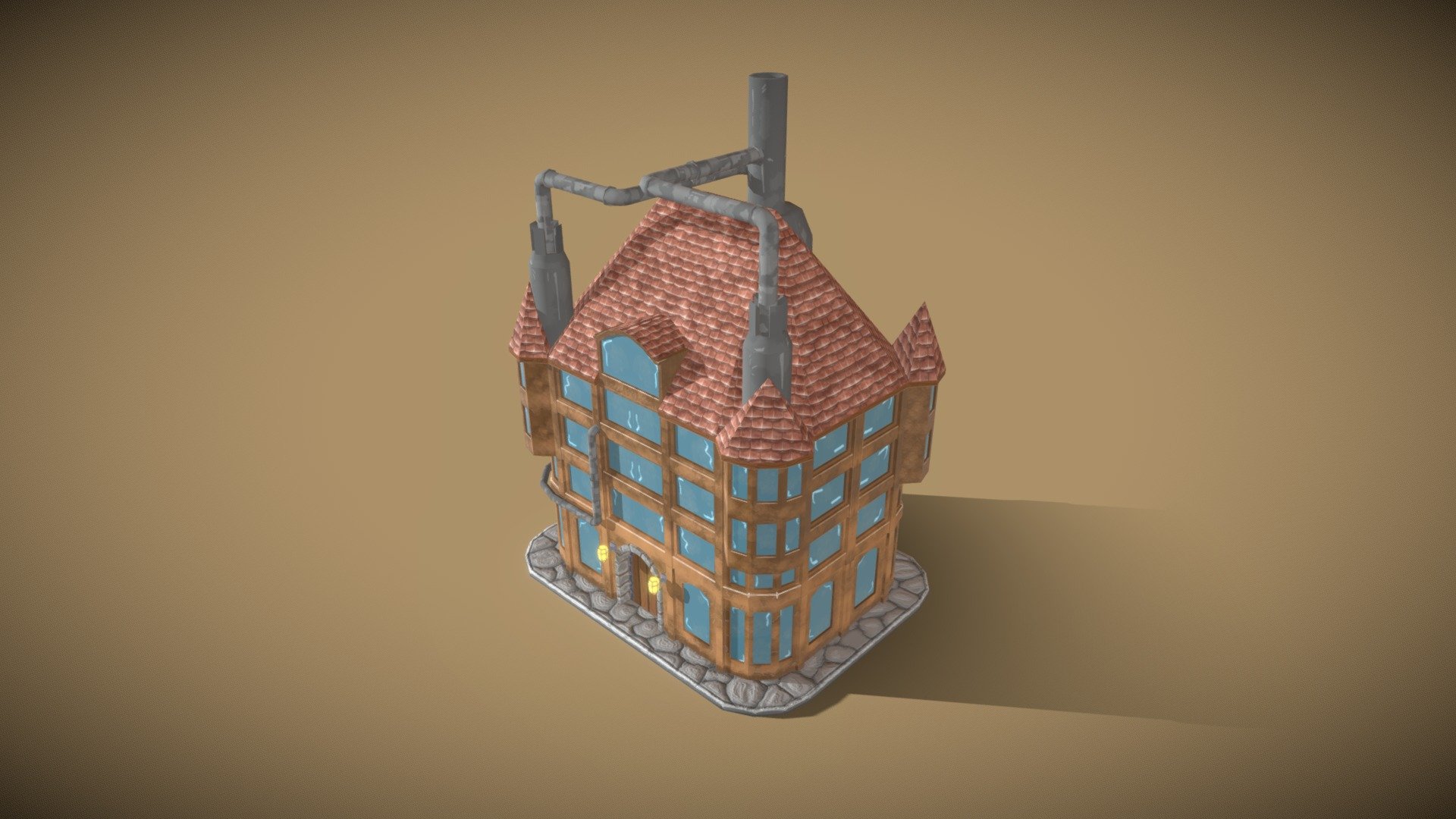 Steam House Cartoon - Buy Royalty Free 3D model by Nangliy (@AntQfors ...