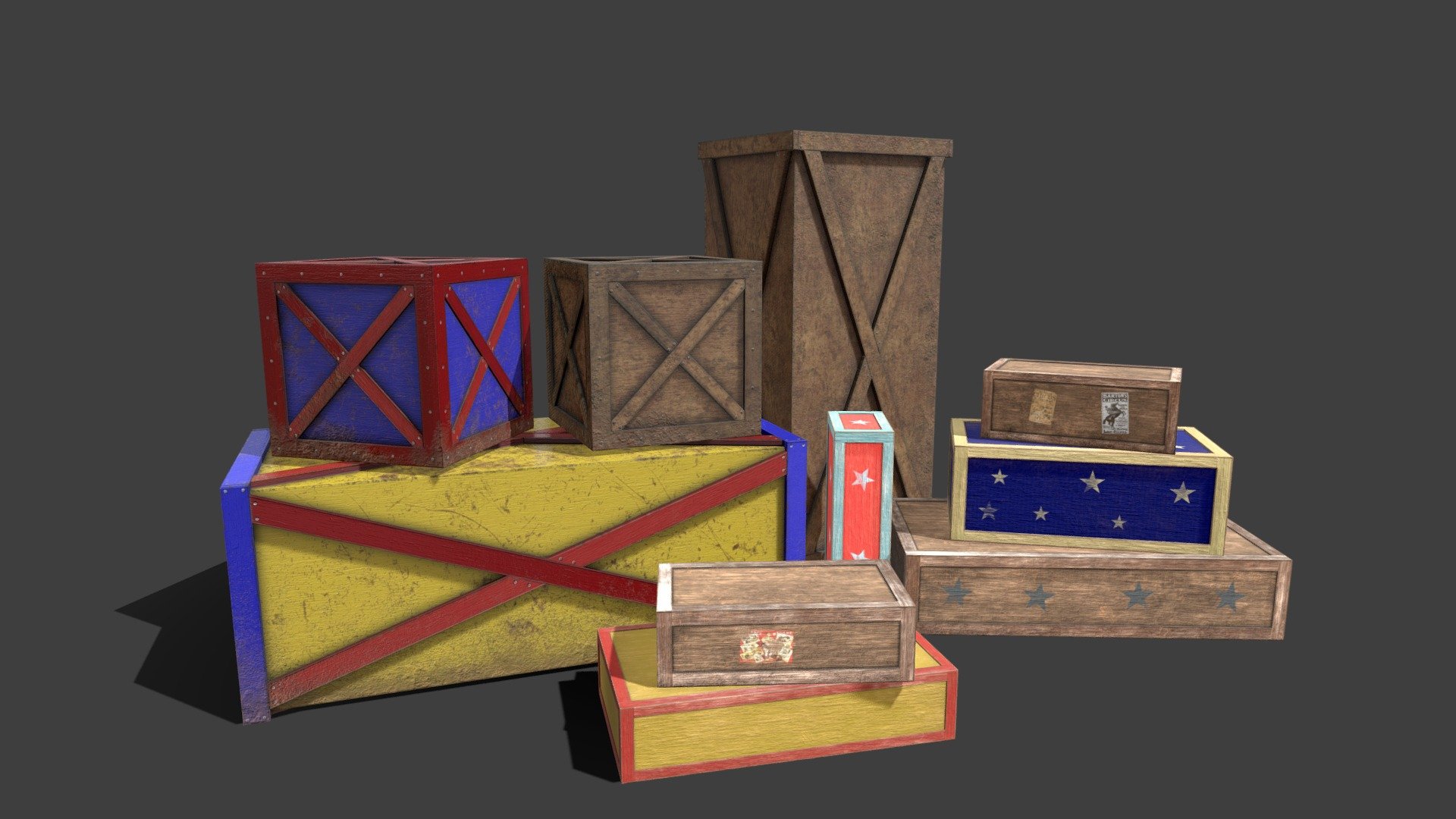 Circus Wooden Boxes - Buy Royalty Free 3D model by Breakunt Games ...