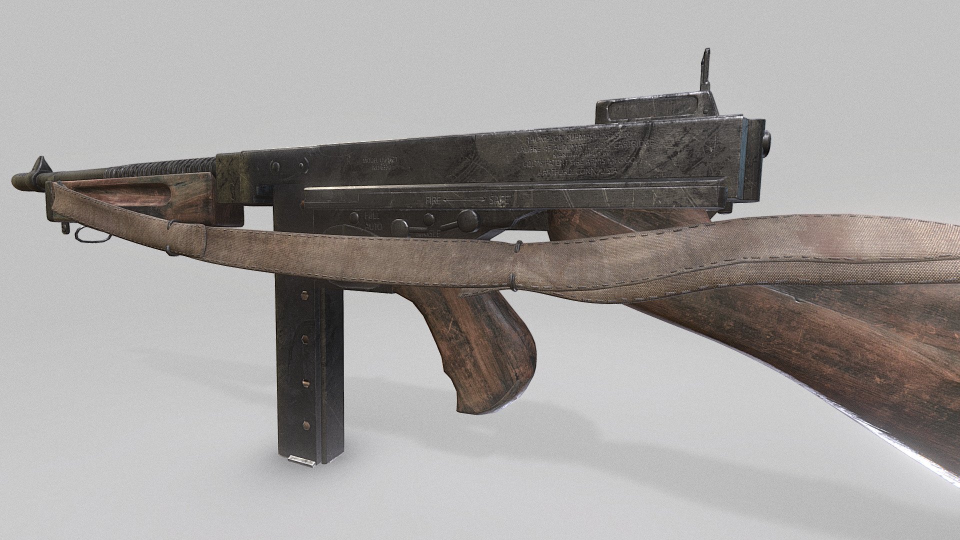 Thompson Submachine Gun "Tommy Gun" - WIP - 3D model by CGenesis ...