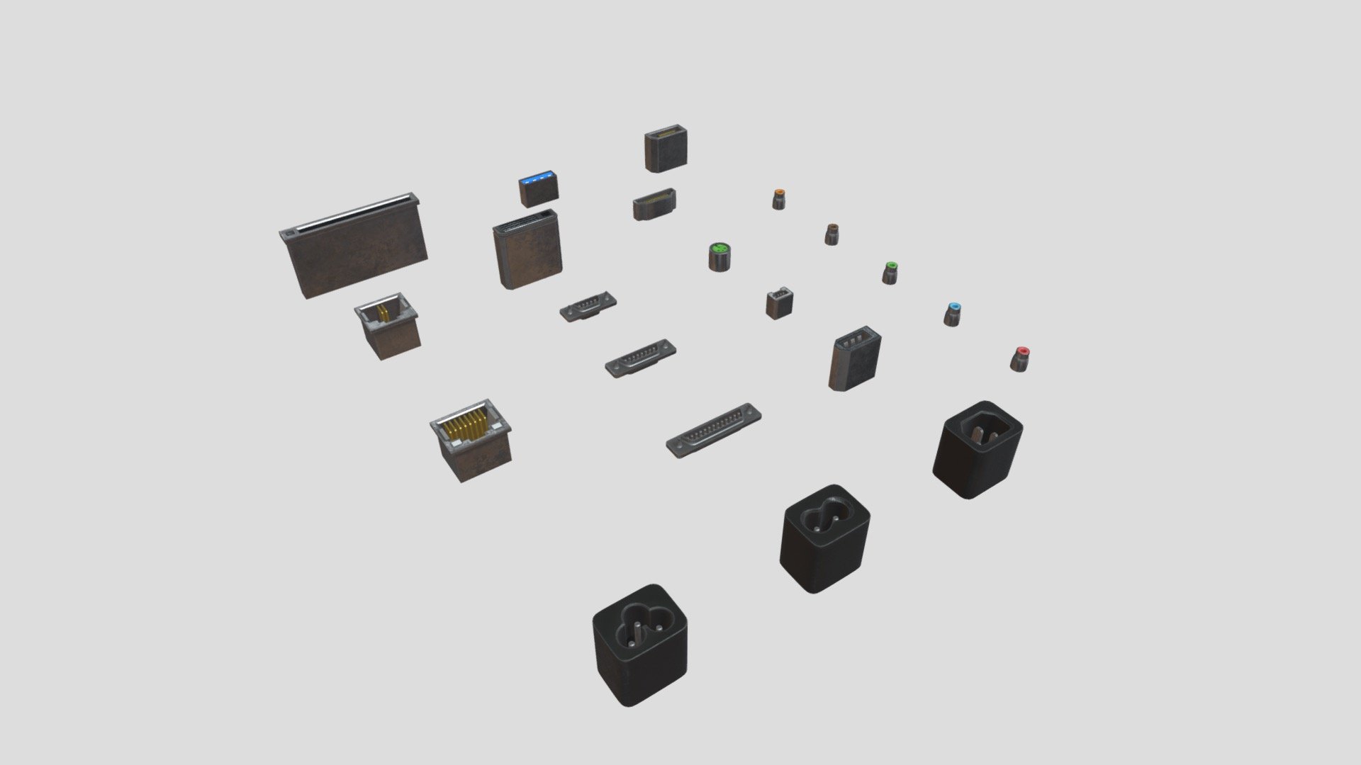 Electronic Ports 4K Textures - Buy Royalty Free 3D model by Desertsage ...
