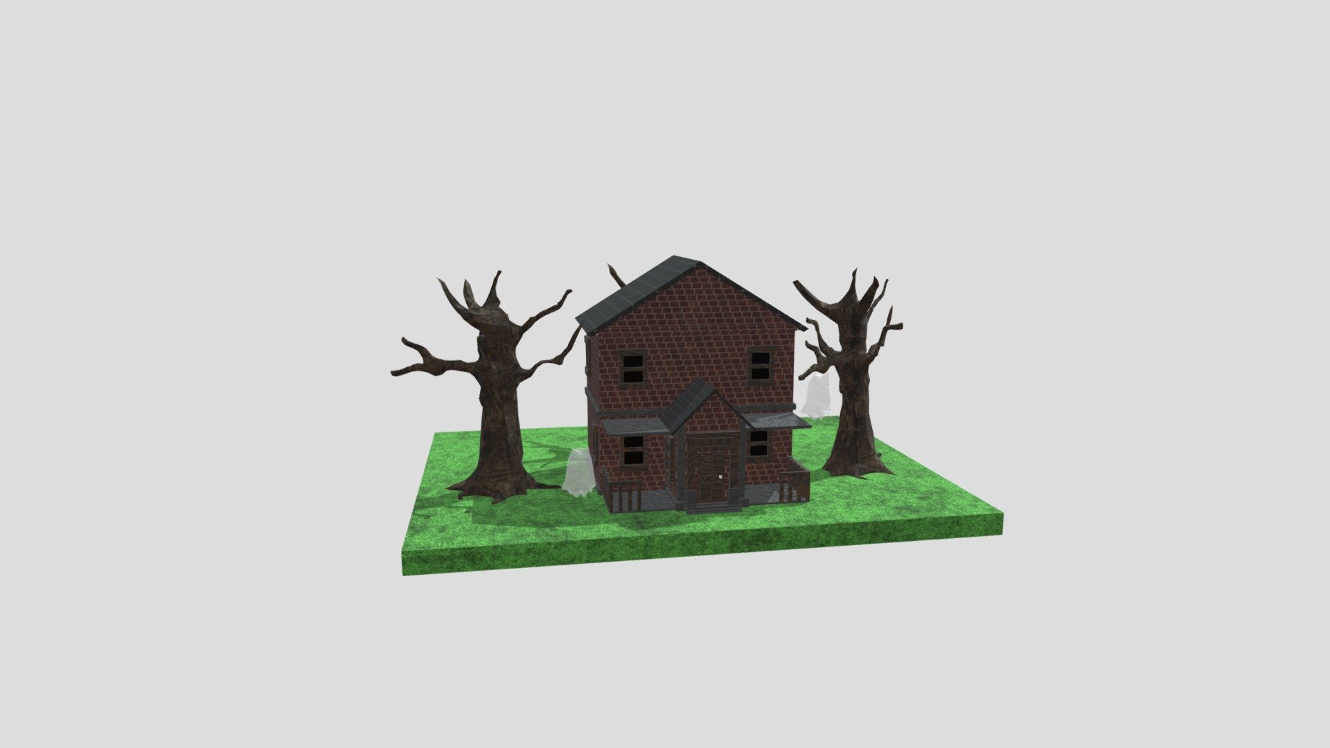 Ghostly Haunted House - 3D model by lilywlson [03d60bf] - Sketchfab