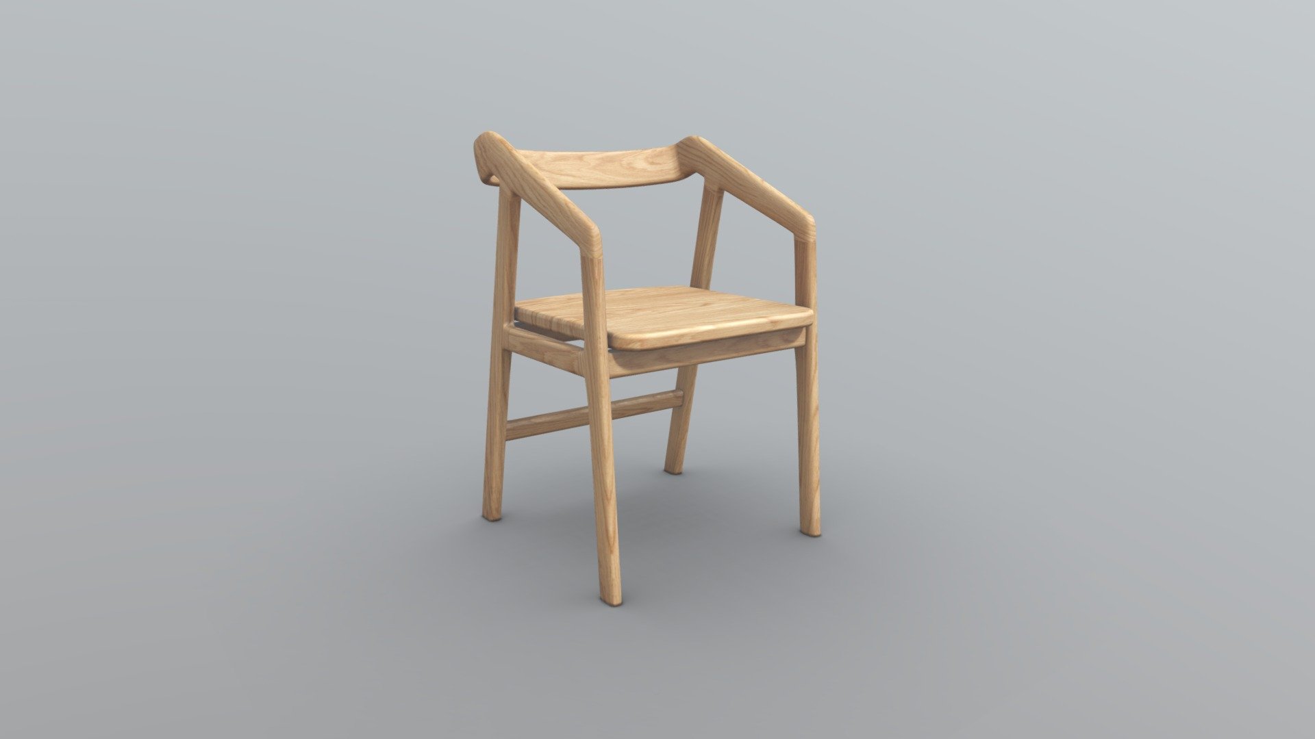 Modern wooden oak chair baked textures - Buy Royalty Free 3D model by ...