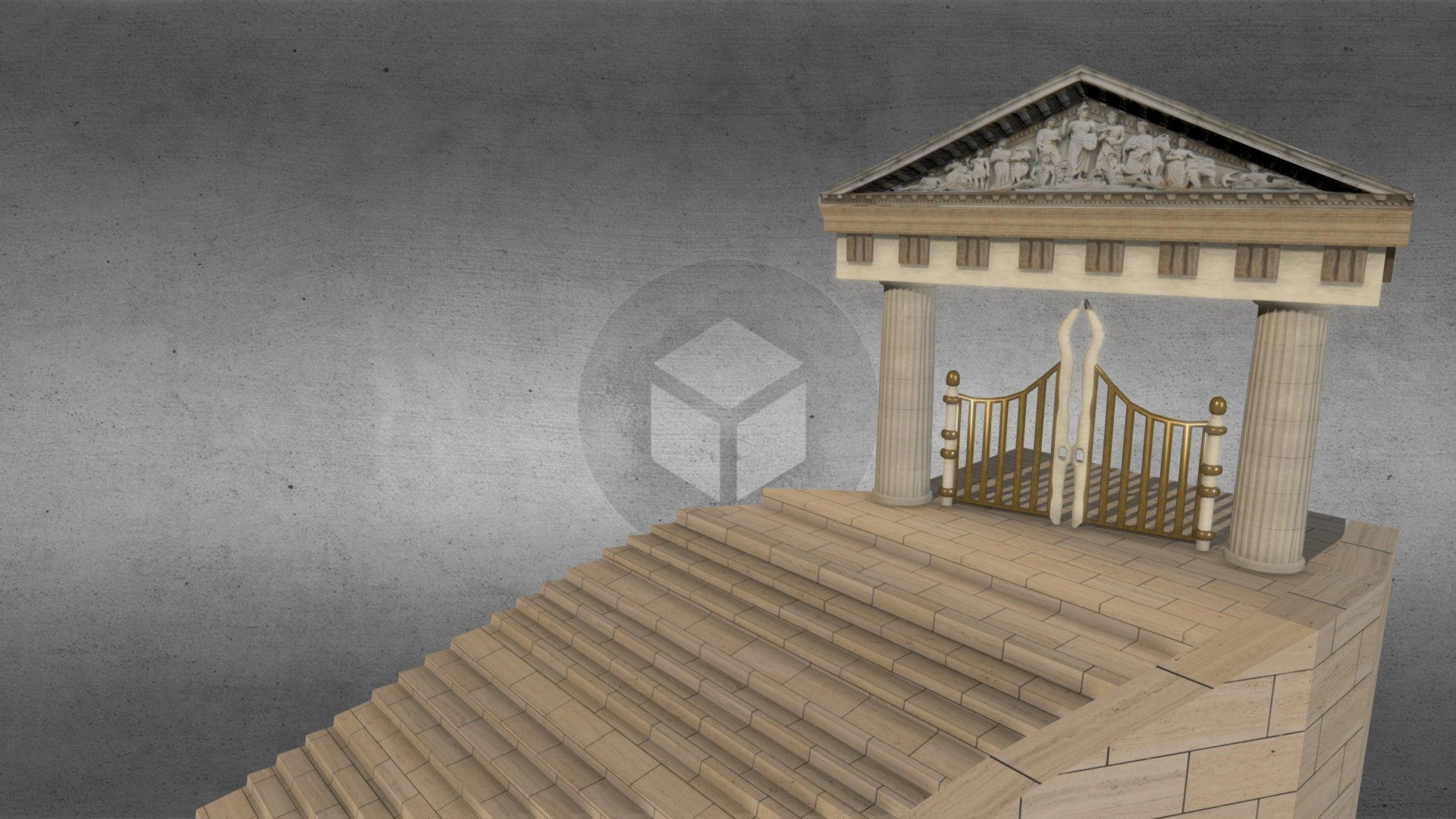Greek Steps Gate - 3D model by Davide Chiarenza (@IlTurco) [03dafee ...