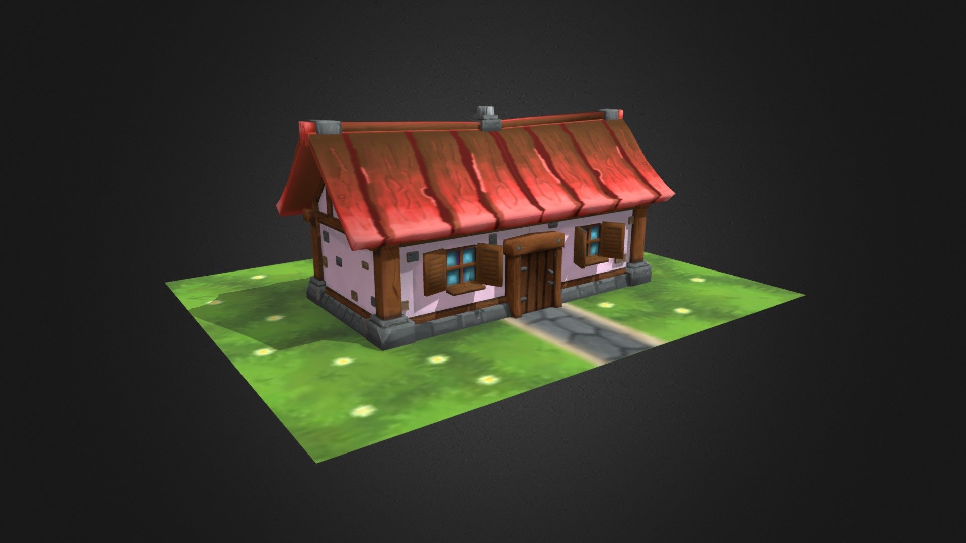 house - stylized - 3D model by centaurus21 [03ddf1e] - Sketchfab
