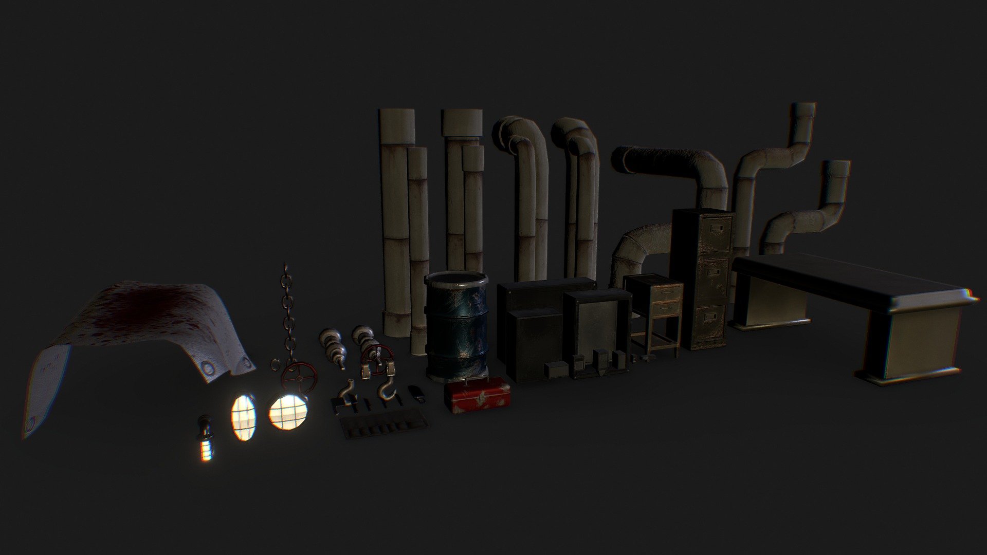 Industrial Warehouse Prop Set - 3D model by tyhackett [03e55ee] - Sketchfab