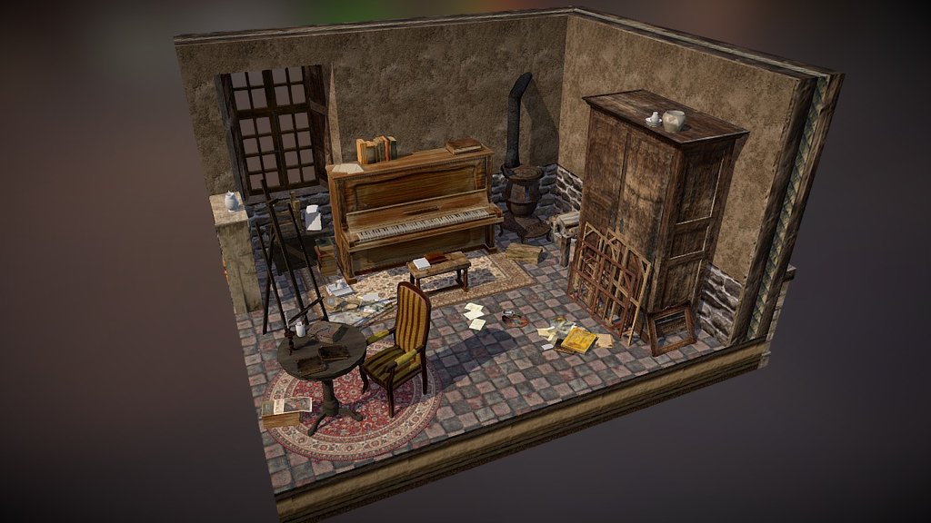 Scene 19th century - 3D model by Enozone3D [03e8215] - Sketchfab