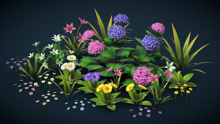 Flowers 3D models - Sketchfab