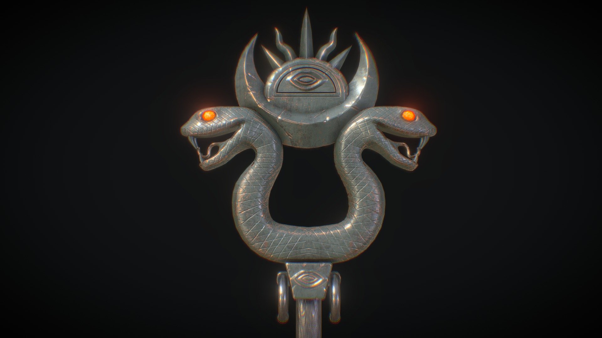 Snake Acolyte Staff - 3D model by Steven Janes (@Ebethrone) [03ee379 ...
