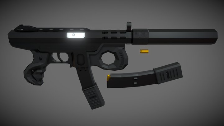 Submachine-gun 3D models - Sketchfab