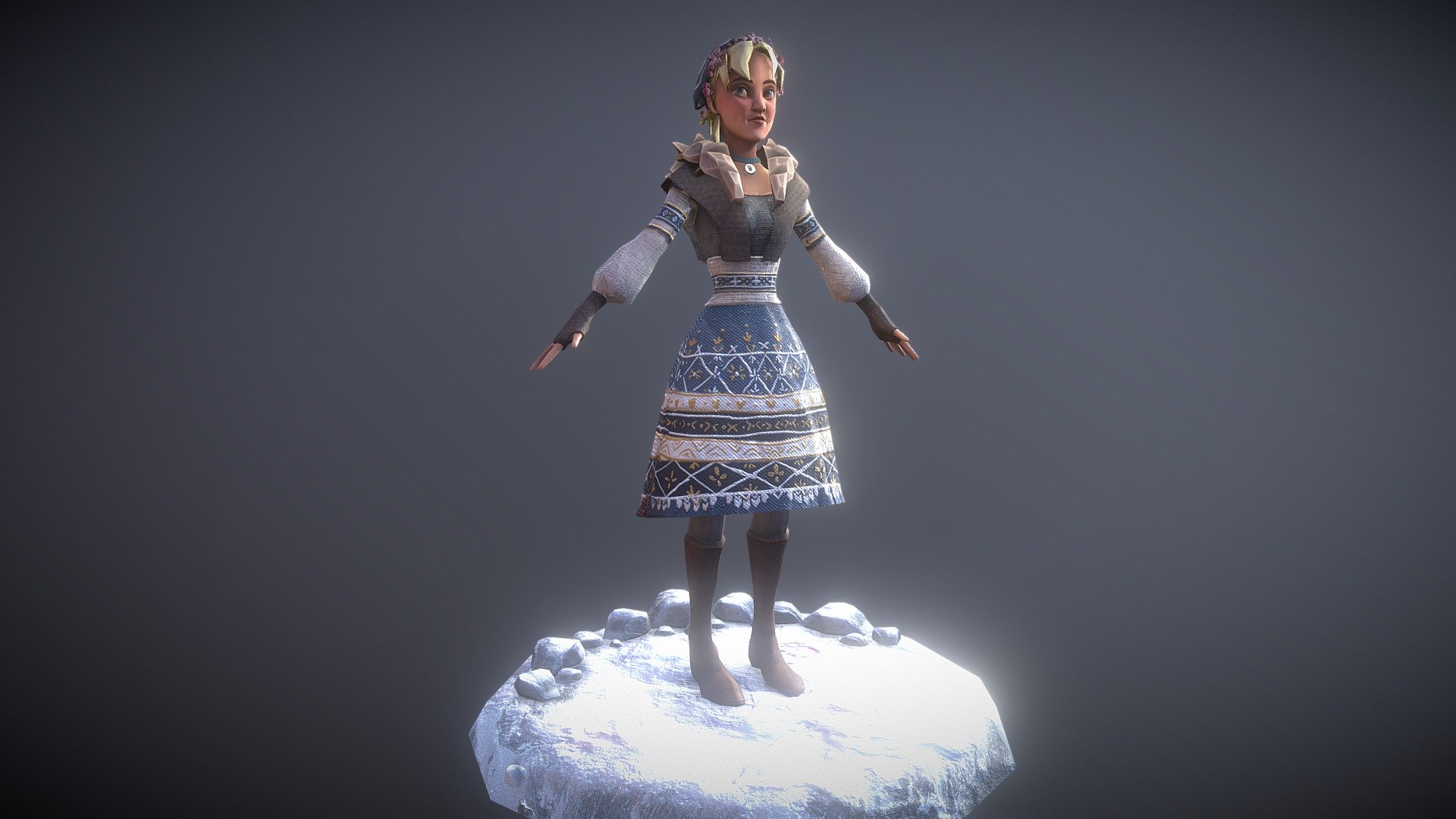Winter Character (Female) - Download Free 3D model by kand8998 ...