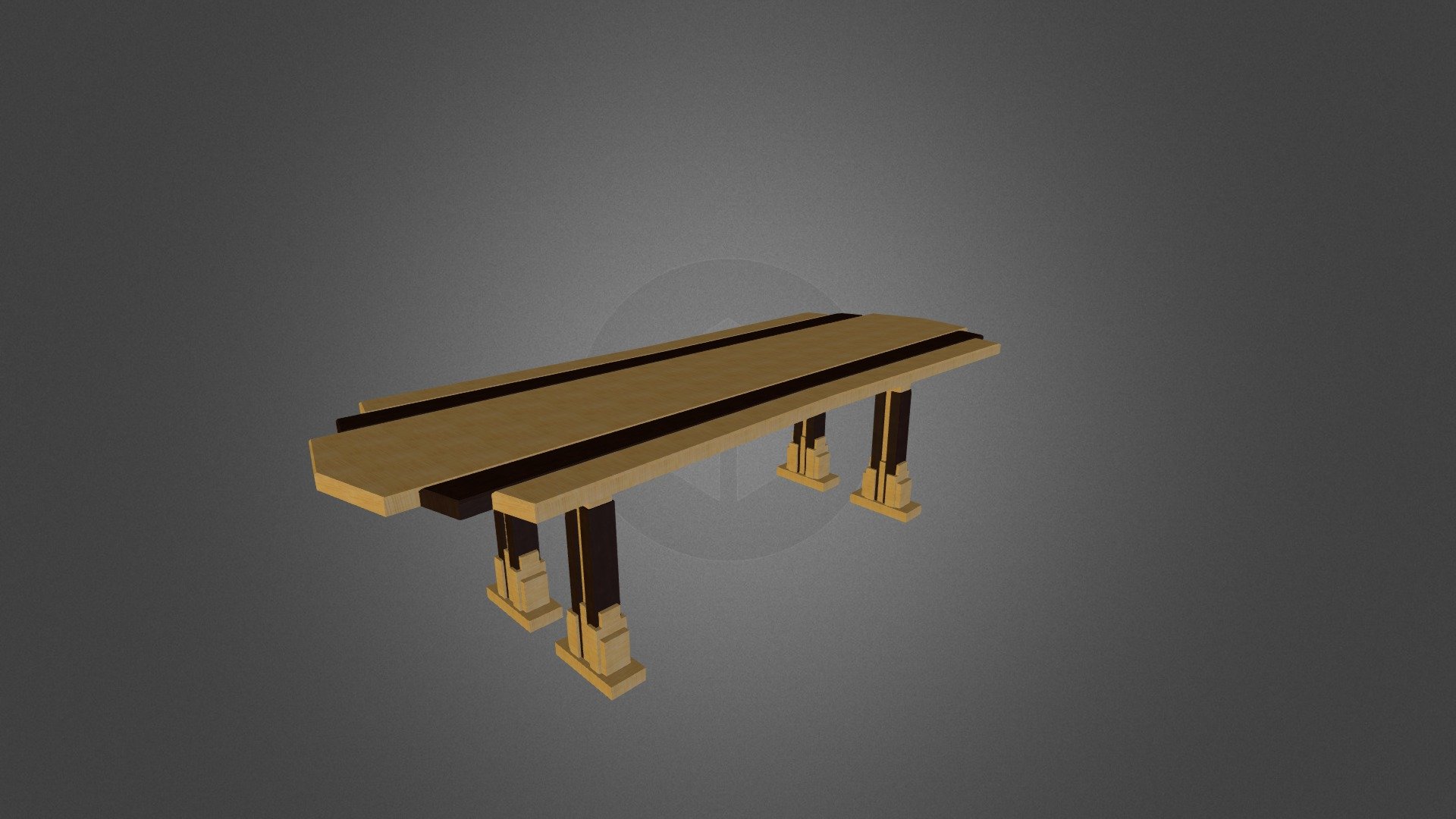 Art Deco Conference Room Table - 3D model by fella77 [03f3ddf] - Sketchfab