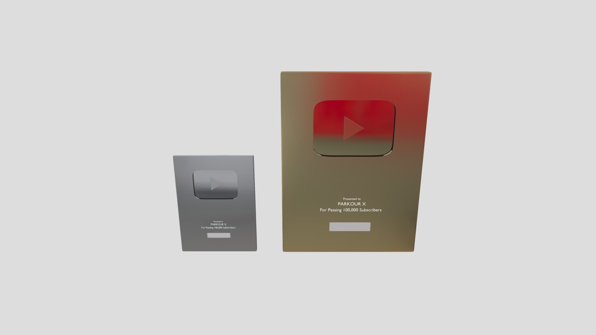 youtube-play-button-gold-and-silver - 3D model by lilybhai662 [03f78bd] - Sketchfab
