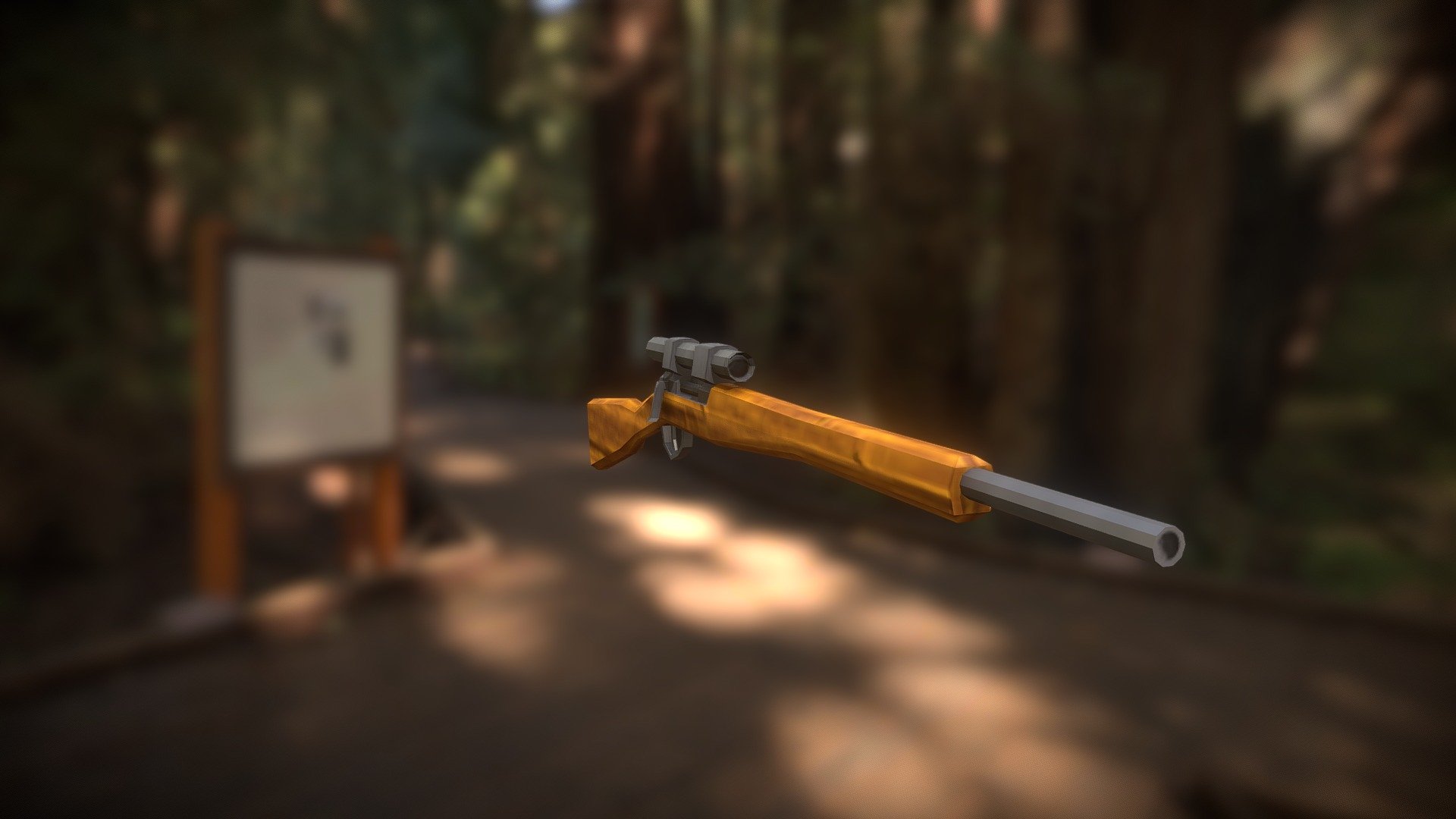 Low Poly - Vintage Weaponry Hunting Rifle - Download Free 3D model by ...