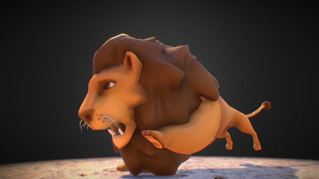 [Animation] Lion - 3D model by sebastian.cavazzoli [03feb5b] - Sketchfab