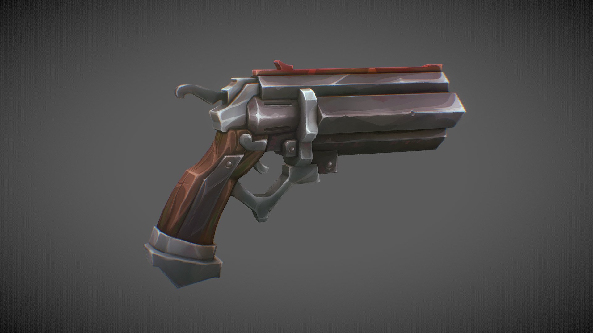 cross barrel pistol - 3D model by rudolfs [0400bc2] - Sketchfab