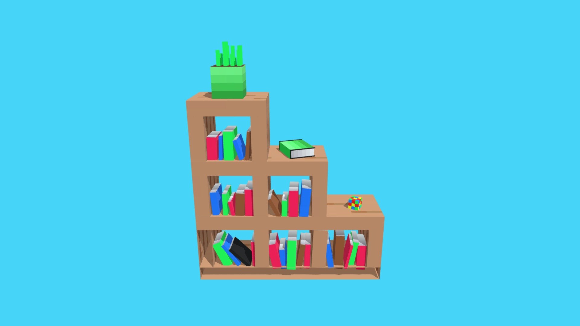 BookShelf - Download Free 3D model by Galactic Studio (@galactic ...