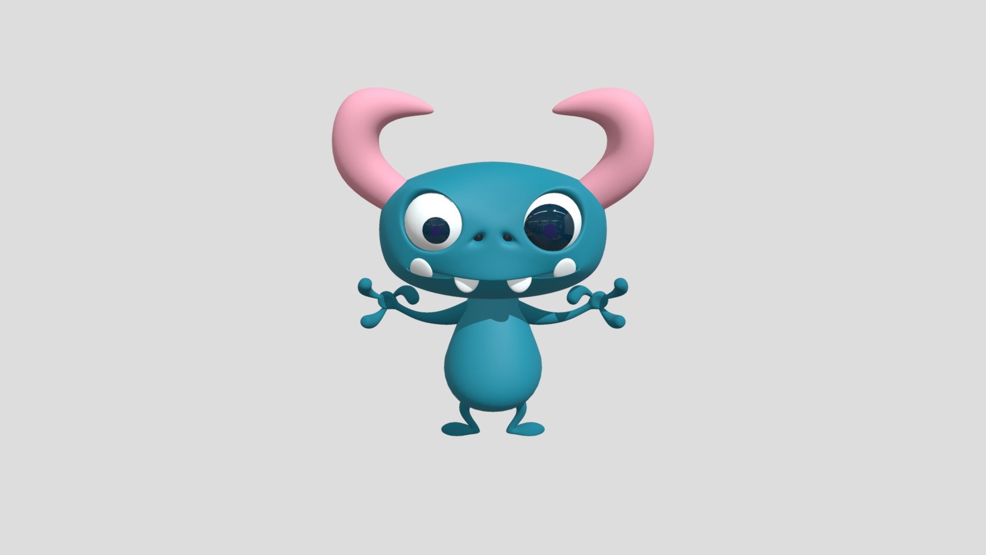 Cute Monster - 3D model by nomank [0403db5] - Sketchfab