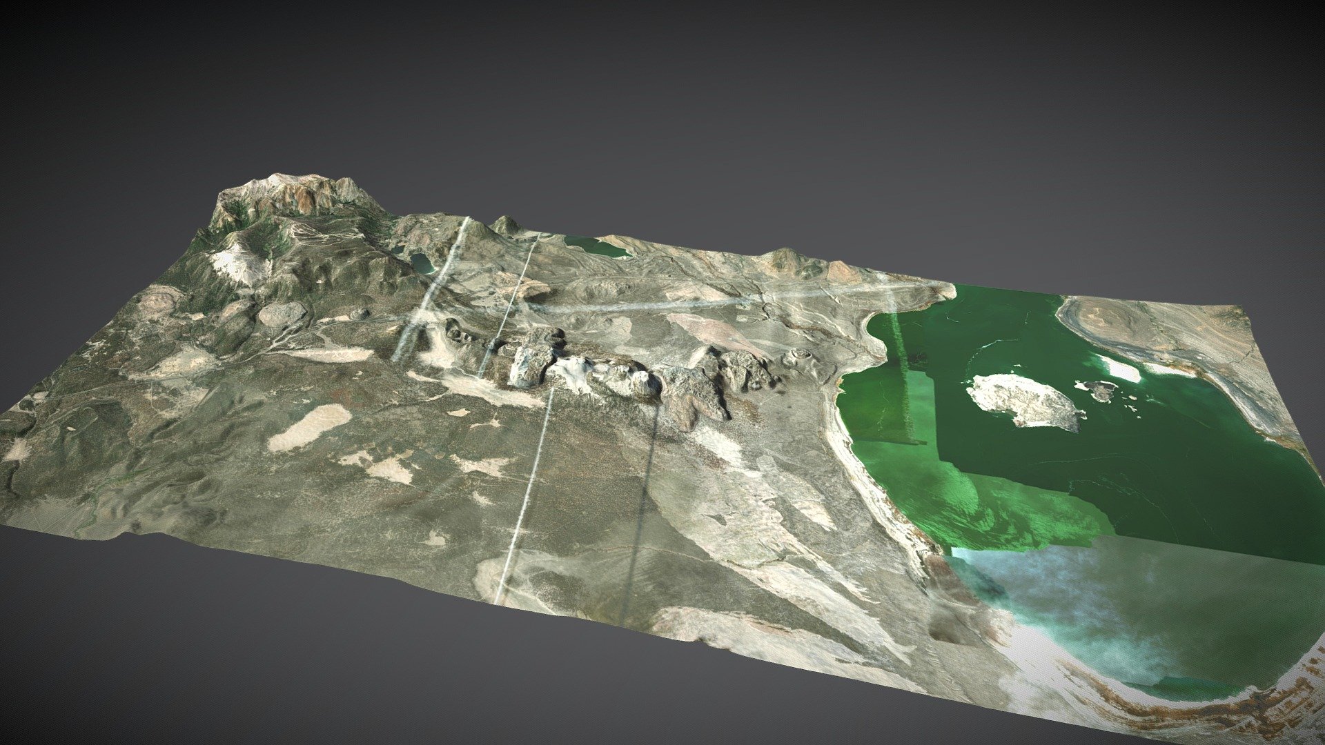 Mono Lk., Mono Craters, Inyo Domes, CA, USA (x2) - Download Free 3D ...