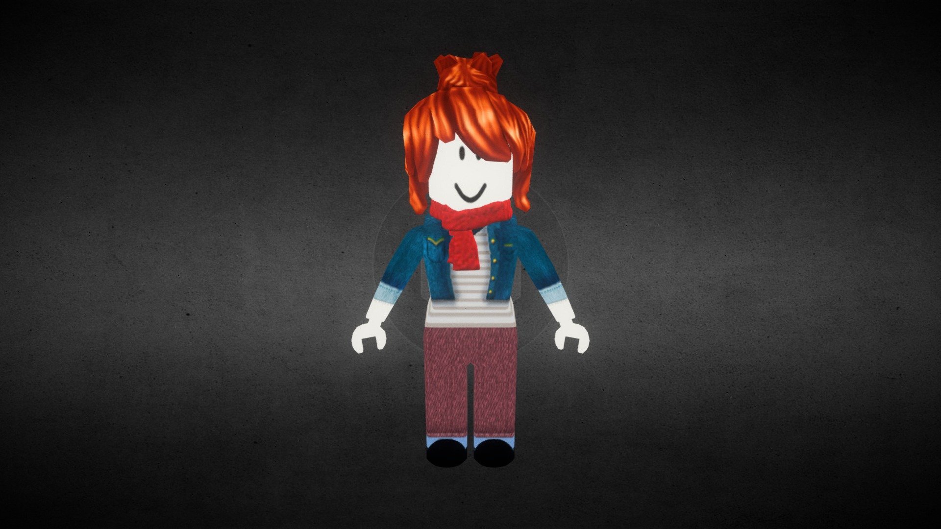 Acorn Hair - ROBLOX (with scarf) - Download Free 3D model by ...