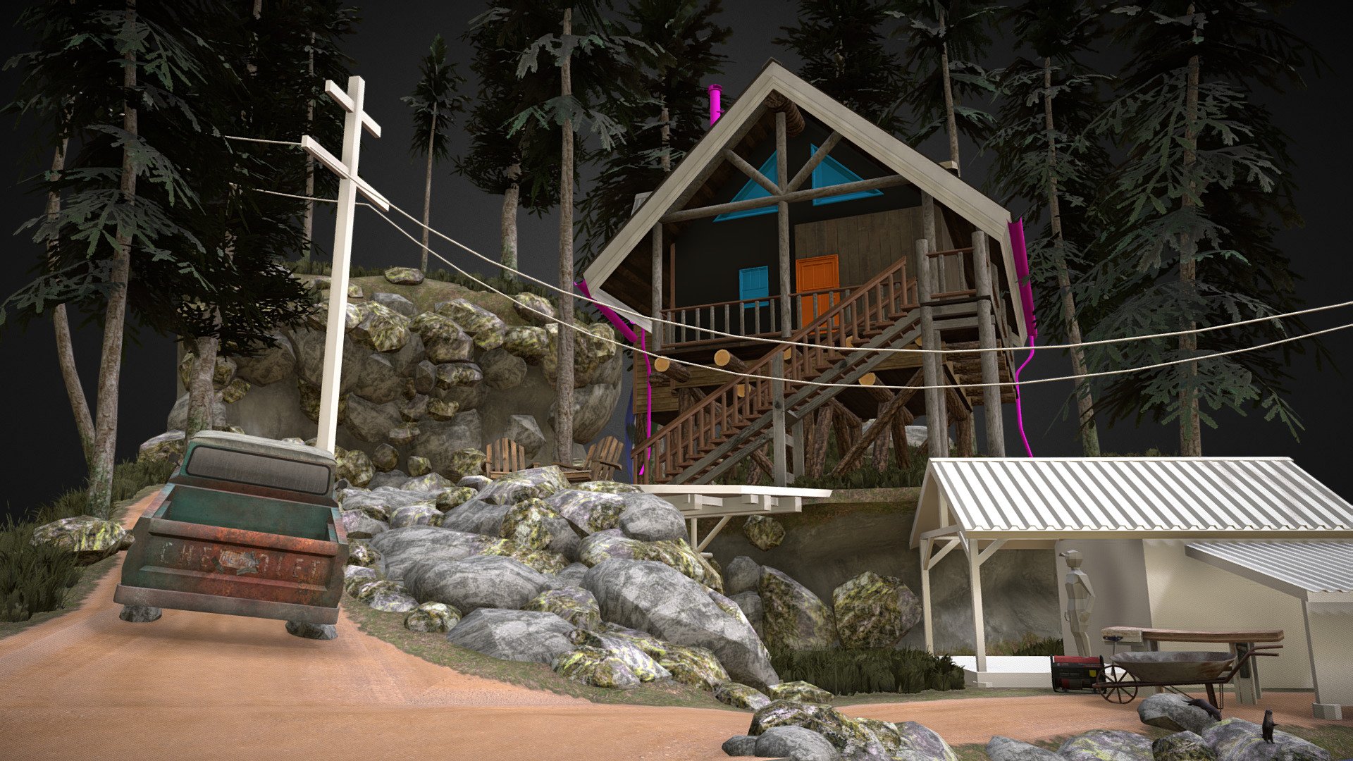 Forest Loner - WIP Diorama - 3D model by Heinrich Van Vuren (@heinrich ...
