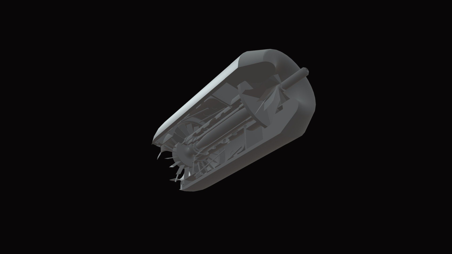 Model jet engine - 3D model by azembrzu [0406546] - Sketchfab