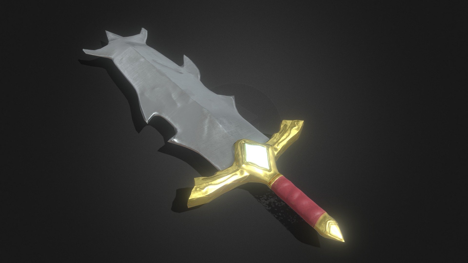 Sharp sword with shiny crystals - 3D model by Guilherme Sena ...