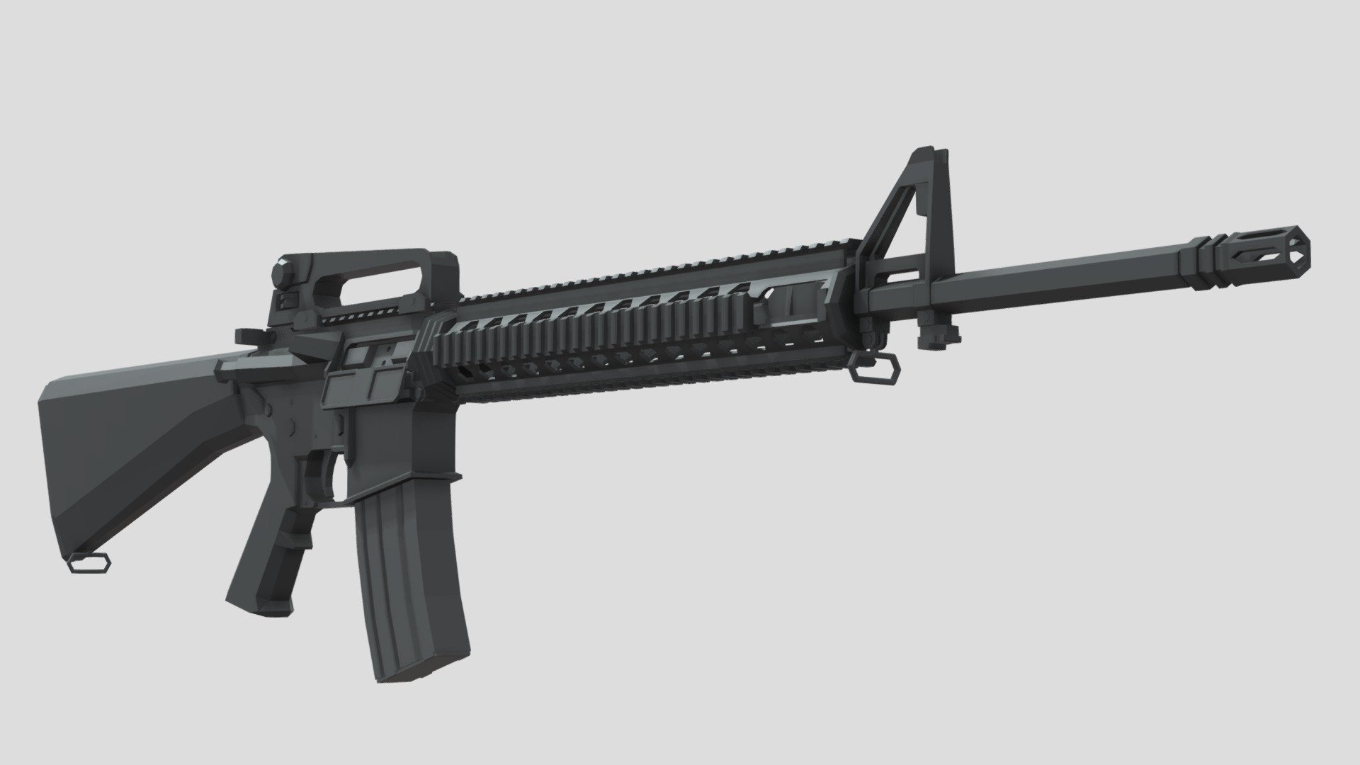 Low poly M16A4 - Download Free 3D model by SeveN (@SeveN-Models ...
