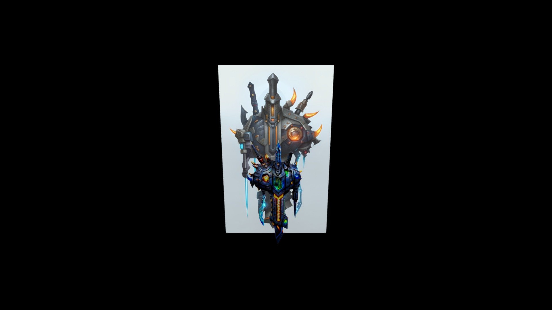"Metallic Sword with Swords and Gears" A meta - Download Free 3D model ...