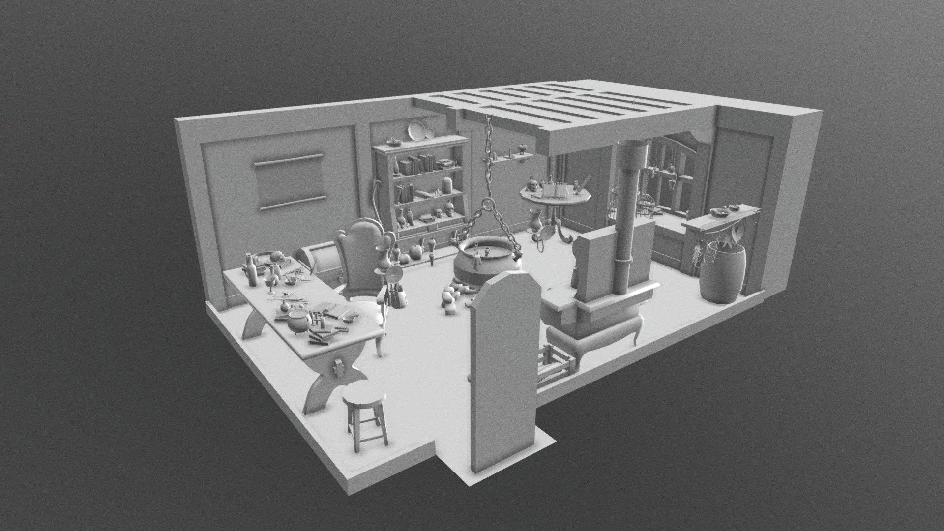 Magic room - 3D model by Kaviconto (@kakolinos) [040f560] - Sketchfab