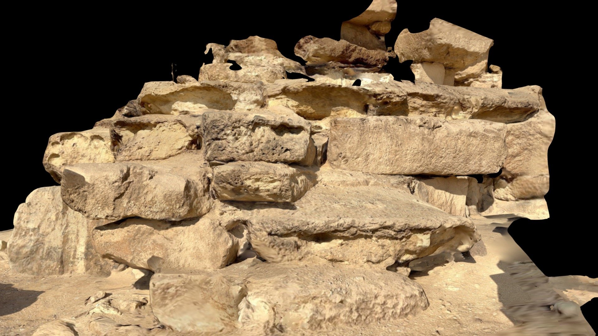 SW Corner of the 3rd Queens Pyramid at Giza - 3D model by TSACS ...