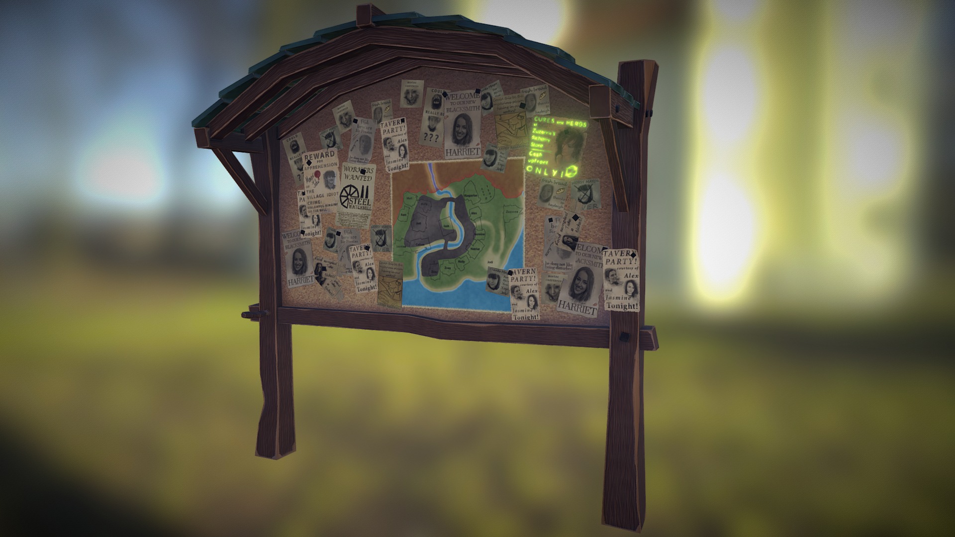 Message Board - Village Project - 3D model by joshuadolman [0417cc7 ...