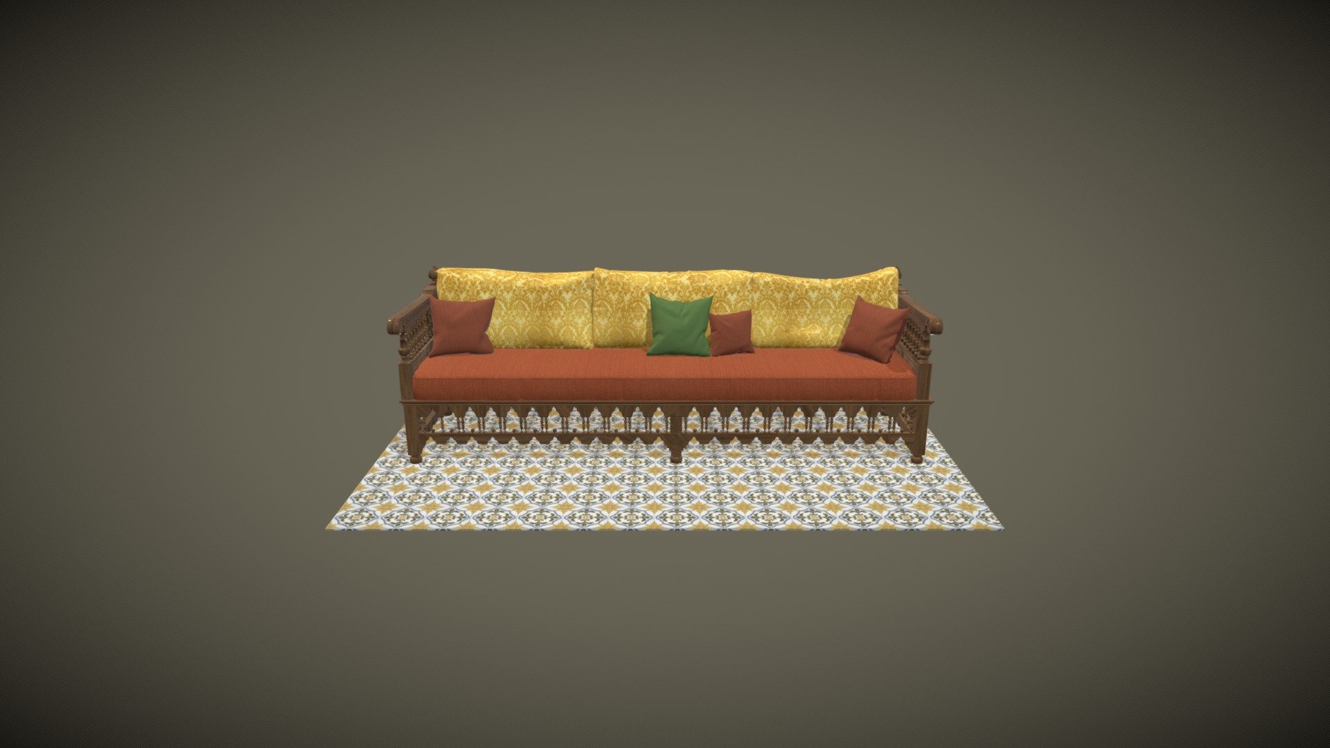 Banquette - Download Free 3D model by NETINFO [041a464] - Sketchfab