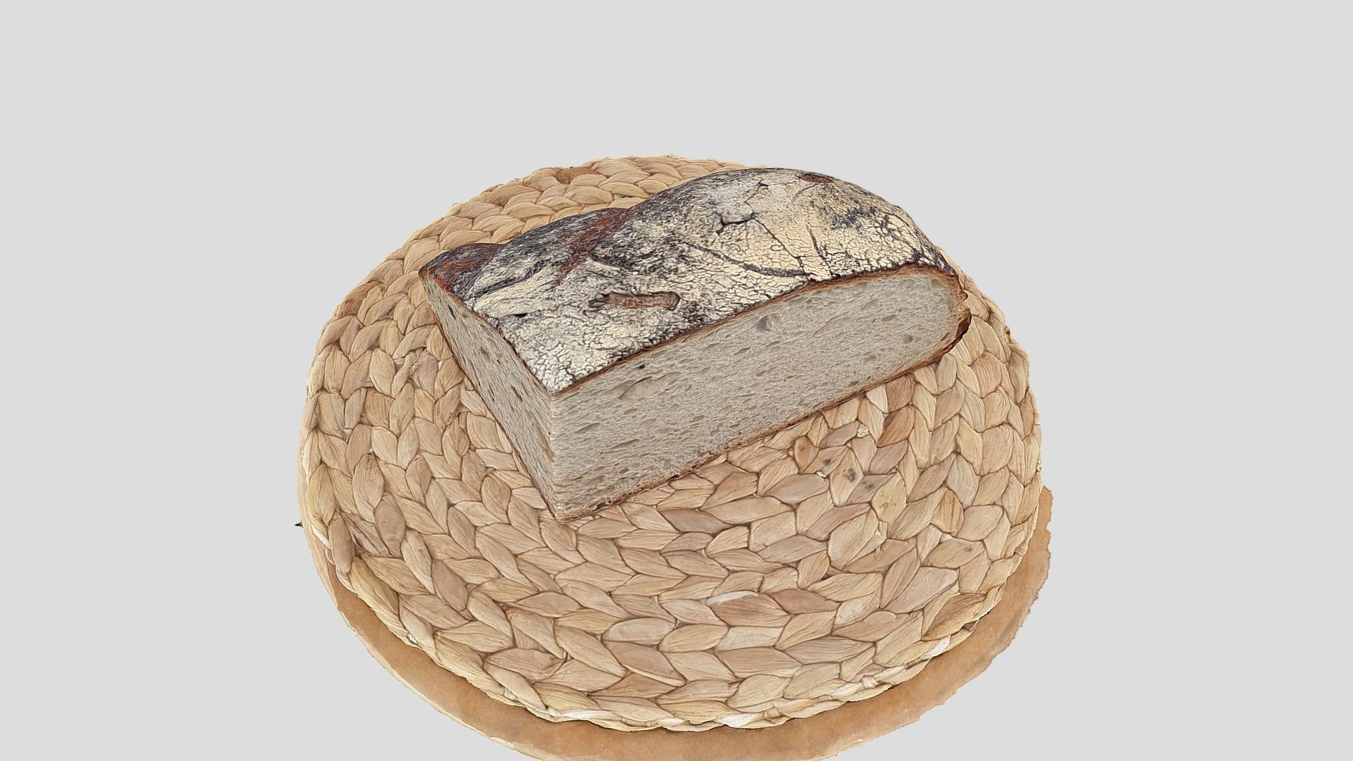 Quarter slice of rustical bread - 3D model by Zoltanfood [041b466 ...
