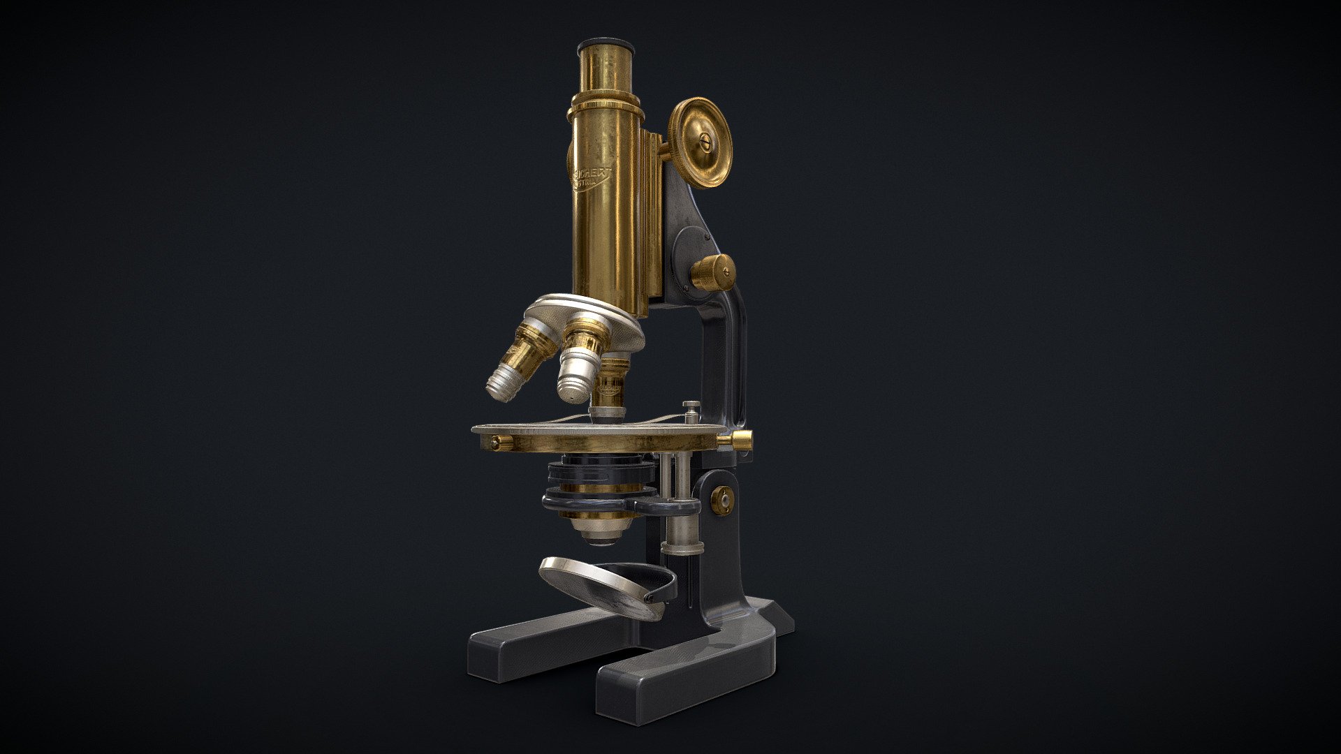 Vintage Microscope Reichert Austria circa 1900 - 3D model by LeviJohn ...