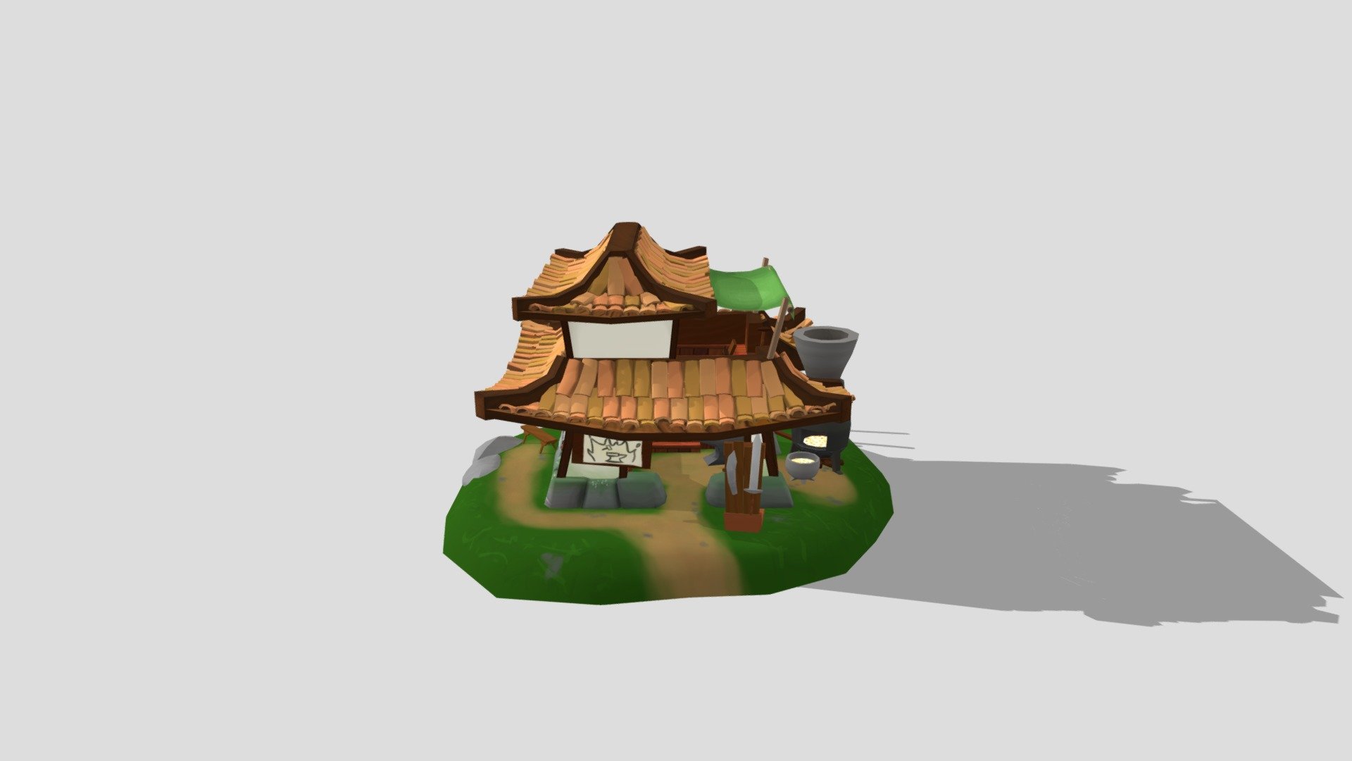 Ancient Chinese House (v1) - Download Free 3D model by MontyCorveleyn ...