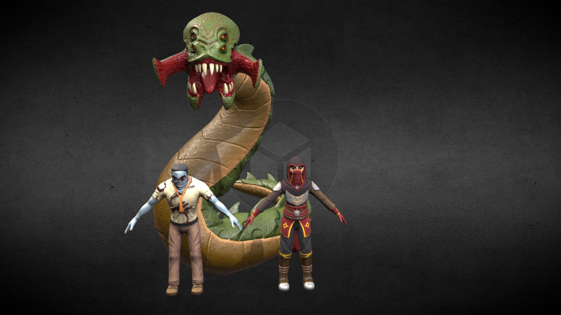 ZOMBIE SNAKE ASSASIN - 3D model by ljulimillan [04251ac] - Sketchfab