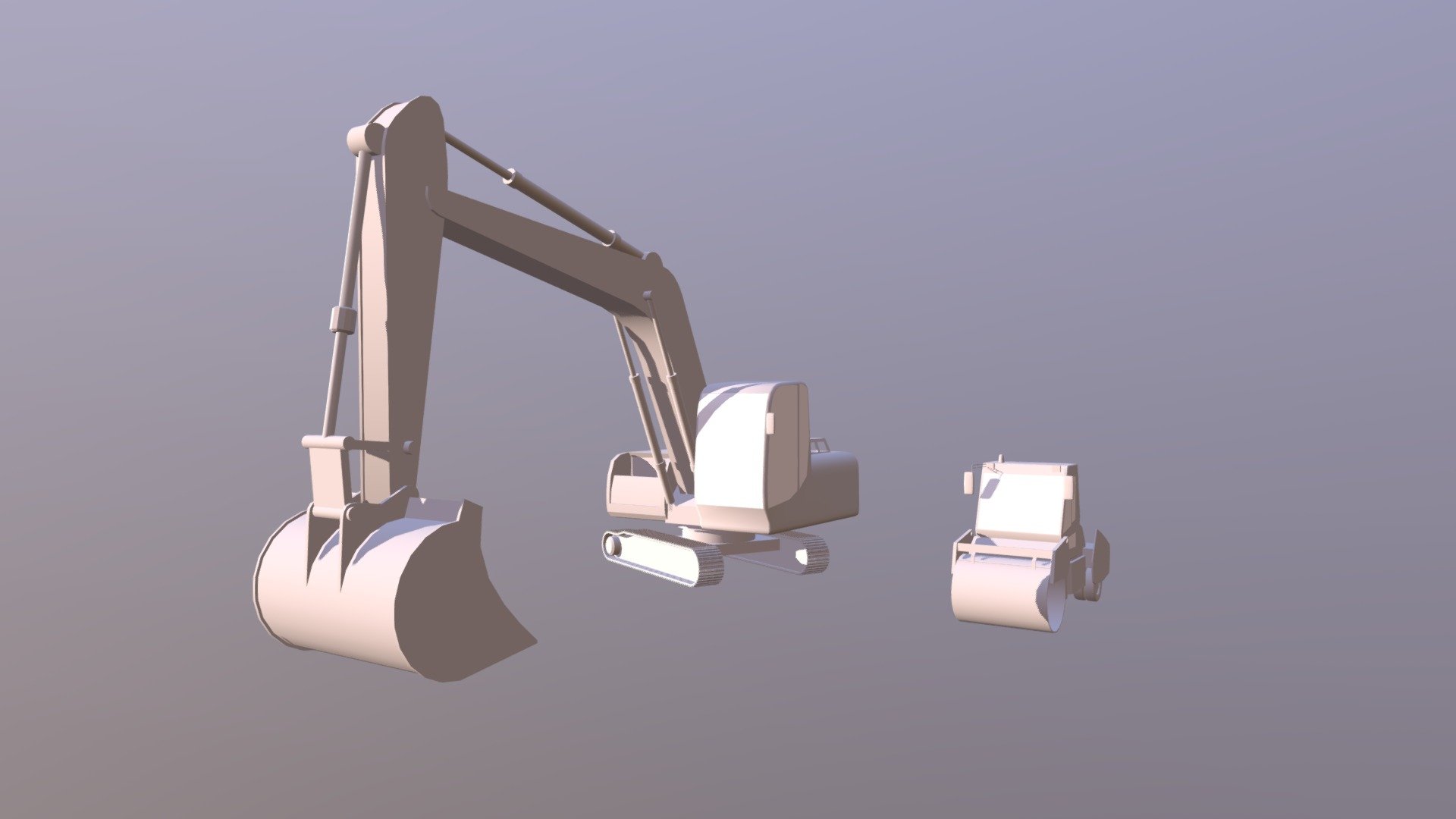 Construction machinery draft - 3D model by rom.cg [0427398] - Sketchfab