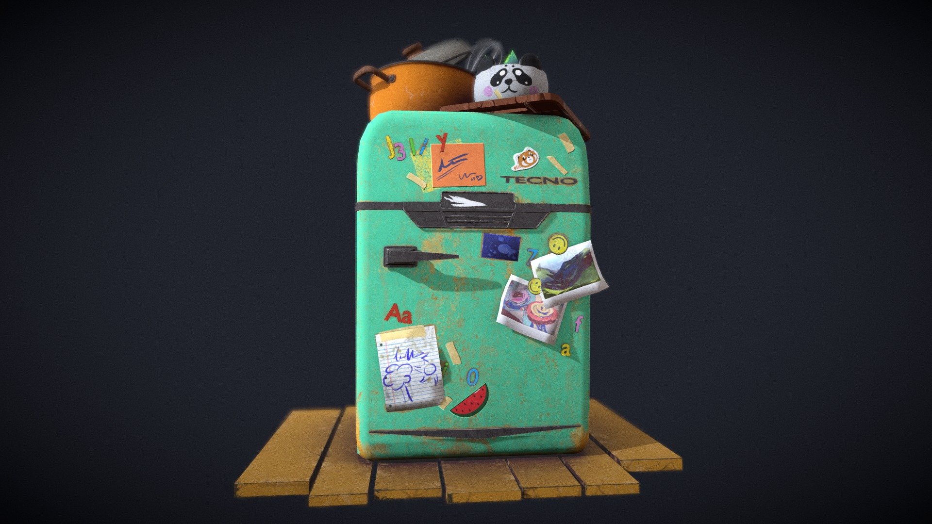 Mini Fridge - 3D model by Ale.ba [0427771] - Sketchfab