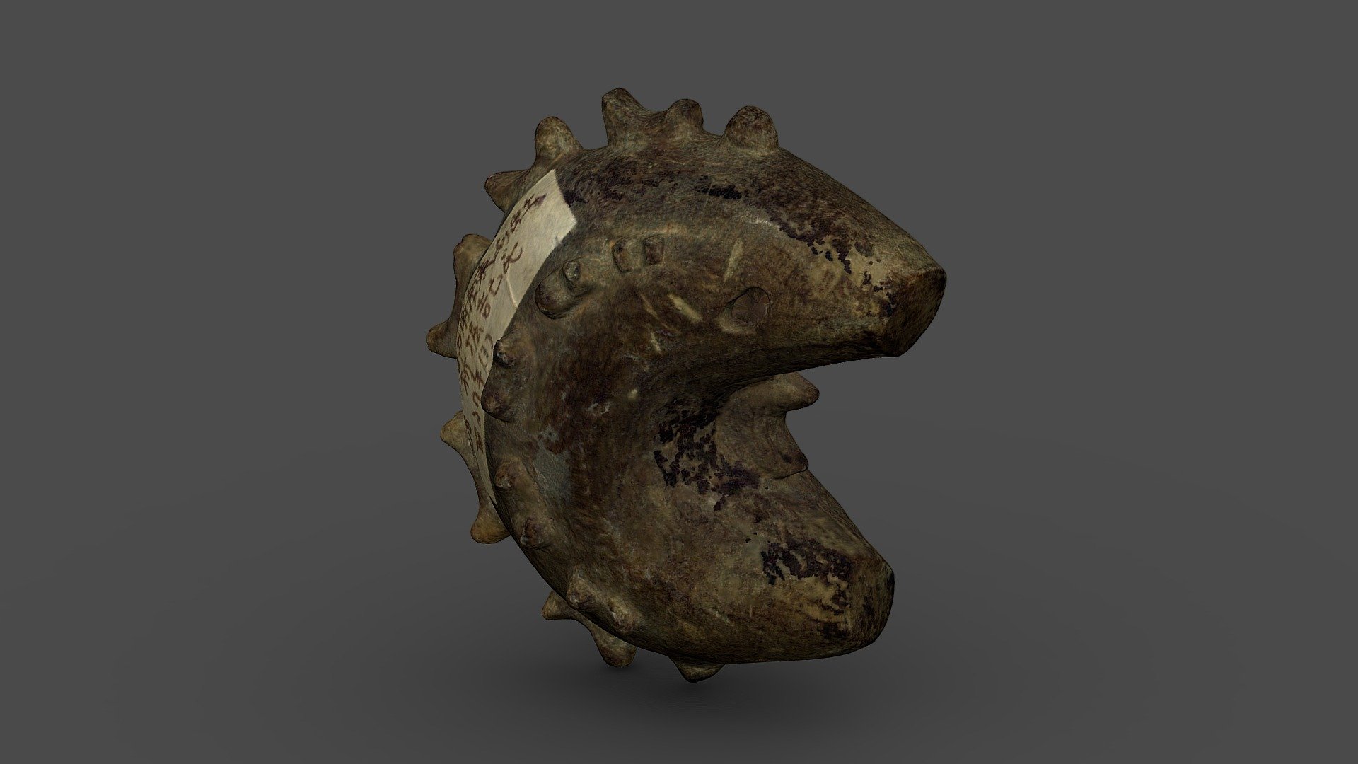 子持勾玉 Comma-shaped bead with smaller beads - 3D model by 栃木県埋蔵文化財センター ...