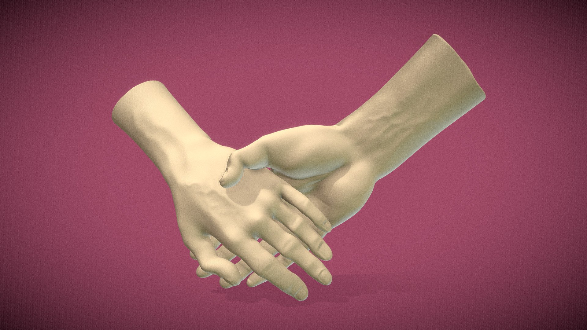 Realistic Interlocked Human Hands 3D Model - 3D model by skarian675 ...