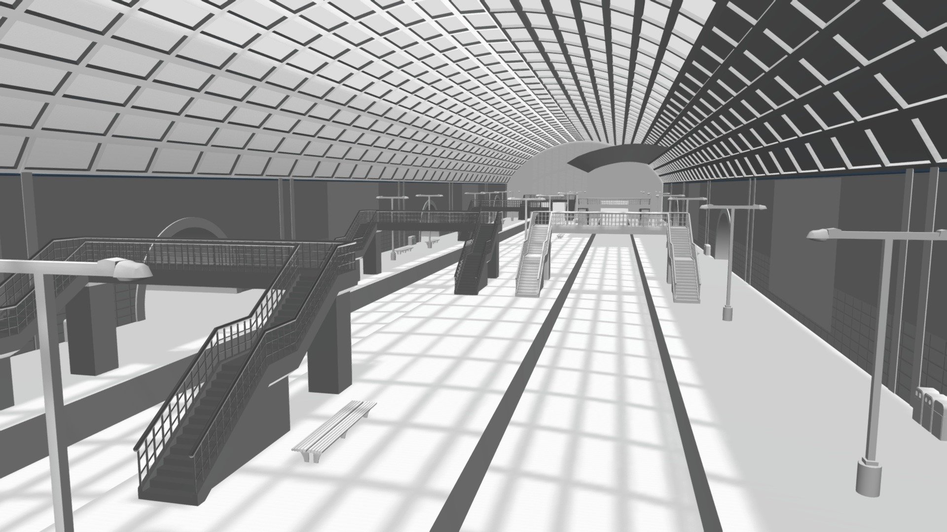 Train Station Scene - 3D model by pazaroni [042c1bb] - Sketchfab