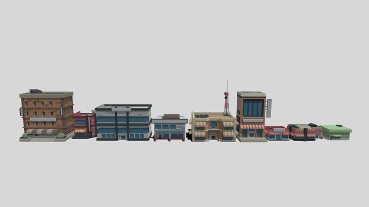 Store-building 3D models - Sketchfab