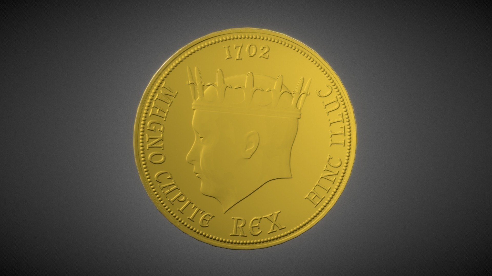 1702 Gold Coin - 3D model by levelling [042e3fd] - Sketchfab