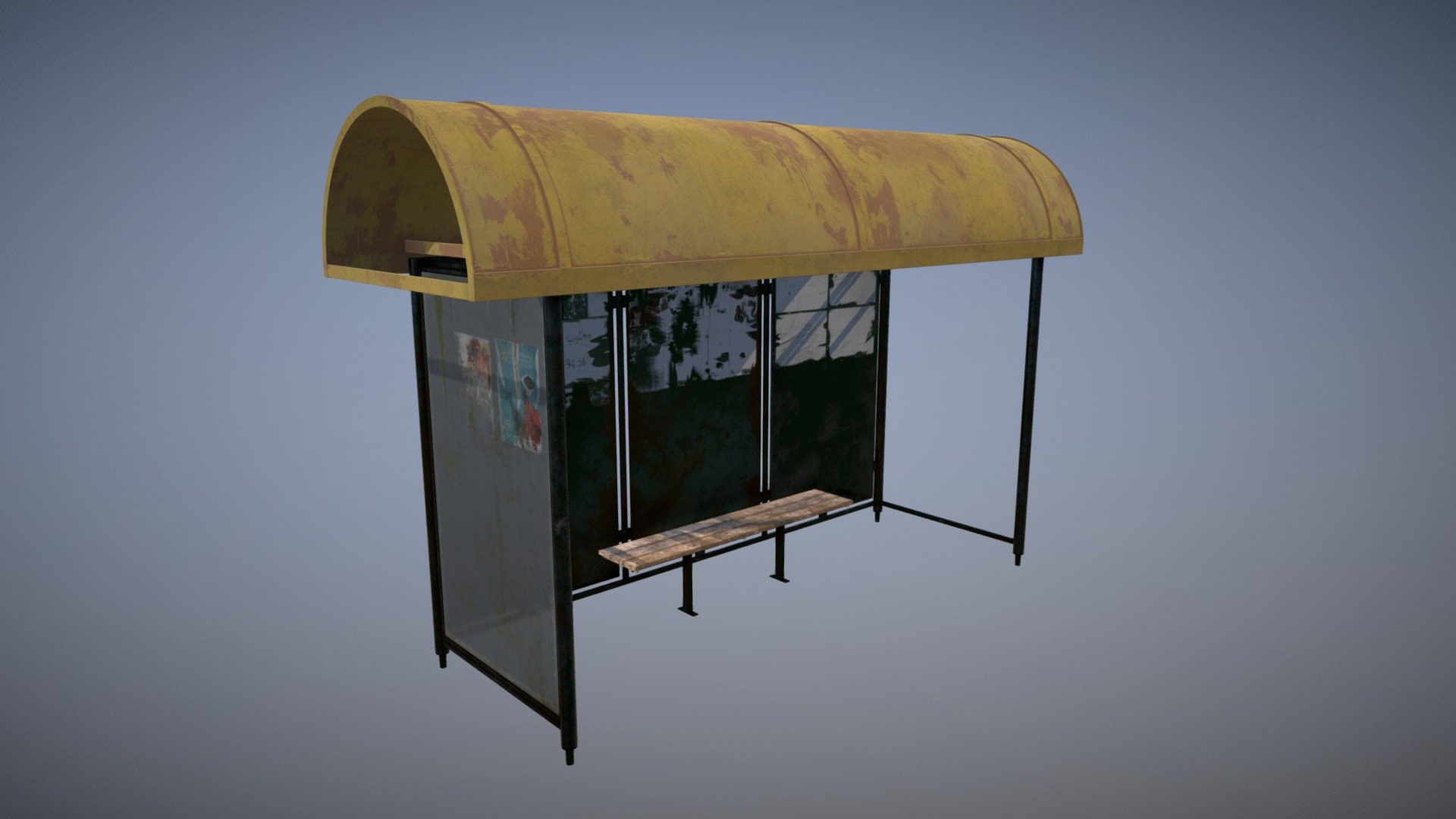 Bus Stop - 3D model by Oumayma (@tebourbioumayma) [043053a] - Sketchfab