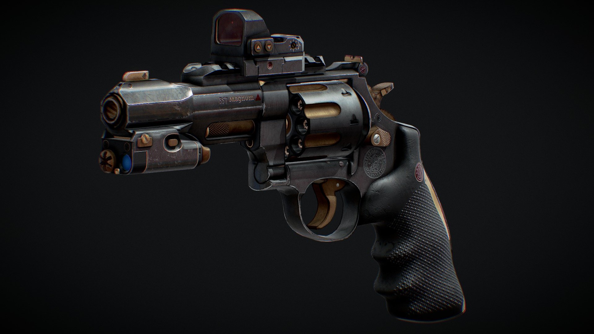 Revolver Magnum 357 (桜) - 3D model by MaliNova (@AngelaVioleci ...